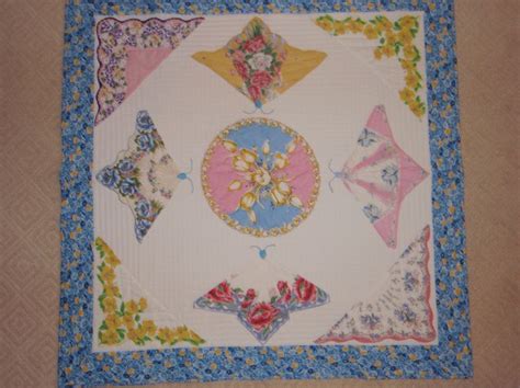 Vintage Butterfly Hankie Quilt Vintage Handkerchiefs Crafts