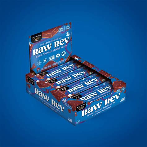 Double Chocolate Brownie Vegan Protein Bars Raw Rev