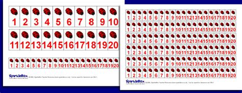 Ladybird Number Tracks Sb100 Sparklebox