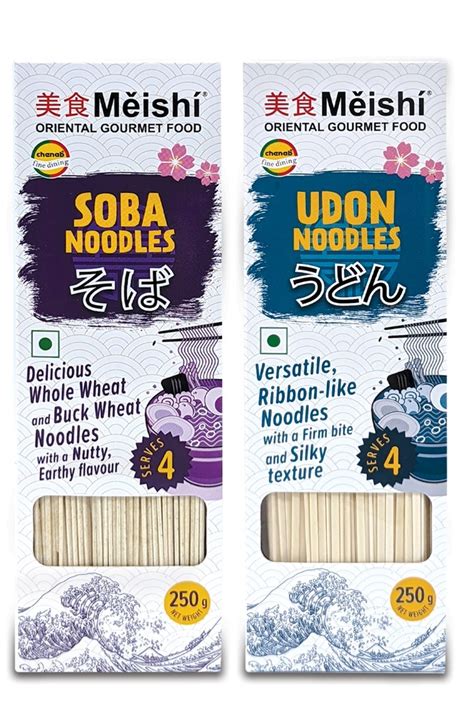 Meishi Assorted Noodles Combo Pack Of 2 Udon Soba Japanese Style