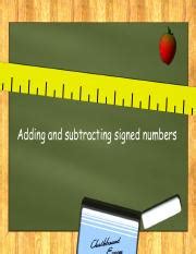 Adding And Subtracting Signed Numbers Pdf Adding And Subtracting Signed Numbers Step 1