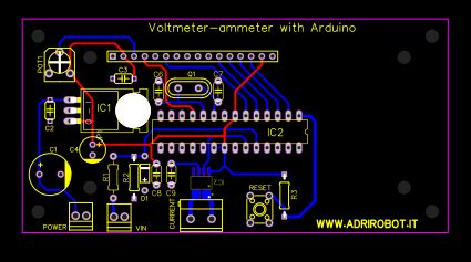 Voltmeter Ammeter PCB Arduino Resources EasyEDA