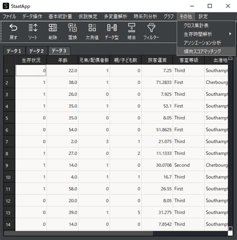 【staatappで行う】傾向スコアマッチング｜staat