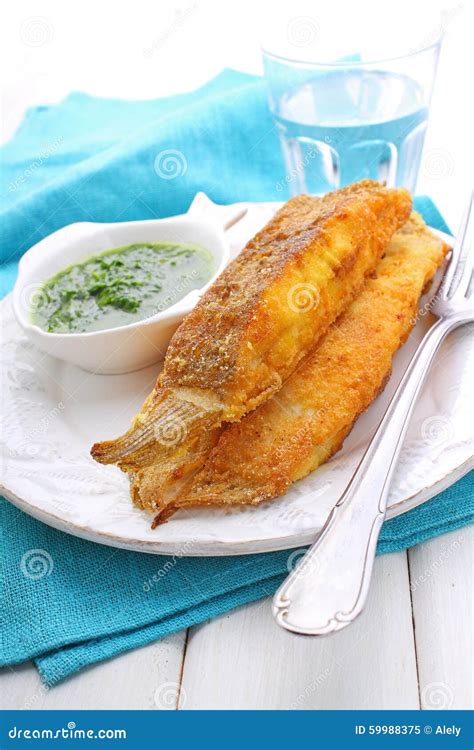 Pieces Of Fried Fish Coated Stock Image Image Of Decoration Cornmeal