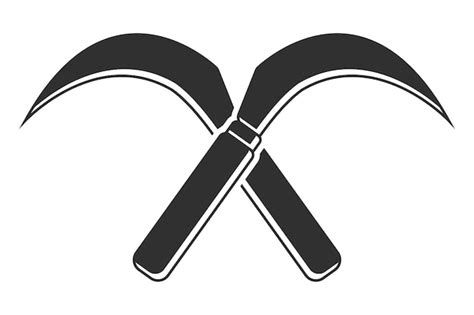 Kreuz Sichel Silhouette Sichel Vektor Kreuz Sichel Sichel Silhouette