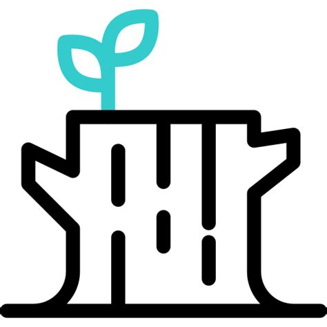 Tree Stump Basic Accent Outline Icon