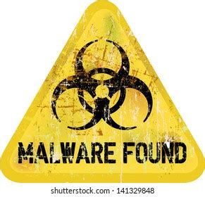 Malware Copmputer Virus Warning Sign Vector Stock Vector Royalty Free