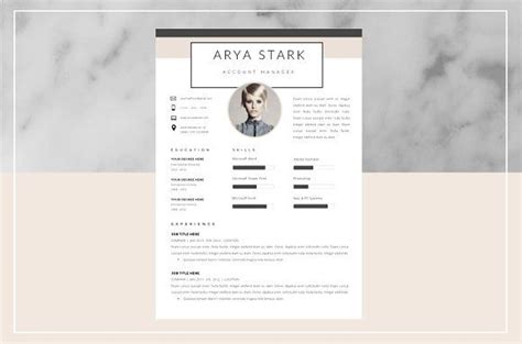 Arya Stark Resume Template And Cover Resume Design Template Cover