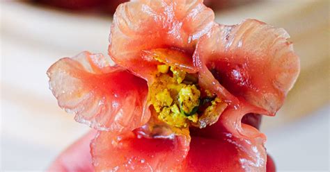 Flower Crystal Dumplings Dim Sum With Vegan Fillings