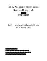 Lab 9 Interfacing Switches And LED With Microcontroller GPIO Course Hero