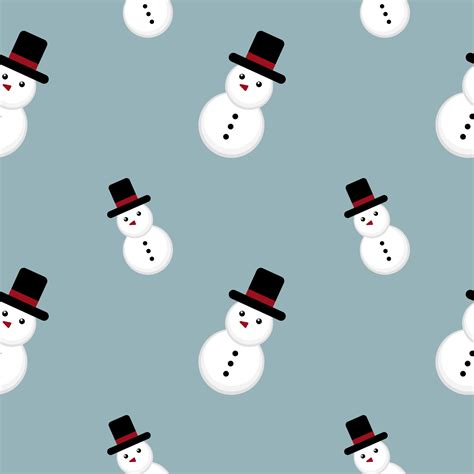 Snowman Seamless Pattern Vector 15842526 Vector Art At Vecteezy