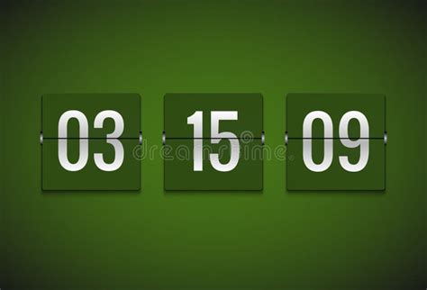 Countdown Timer Clock Counter Flip Vector Timer Template Display Information Of Minute Hour
