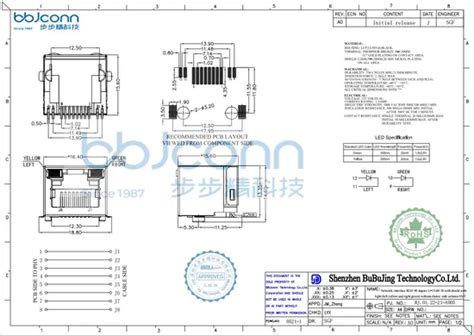 Rj45 Network Interface With 90 Degree Angle Connector Wall Panel