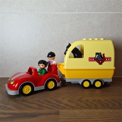 Duplo Lego Bil Med Hästkärra Häst Ridning F Köp På Tradera