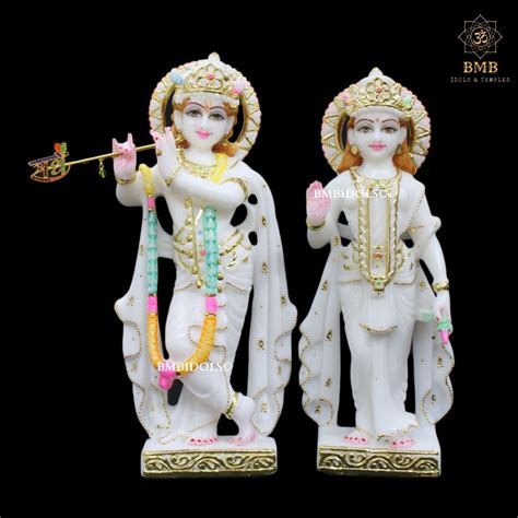 White Makrana Marble Radha Krishna Statue At Rs 51000 Radha Krishna