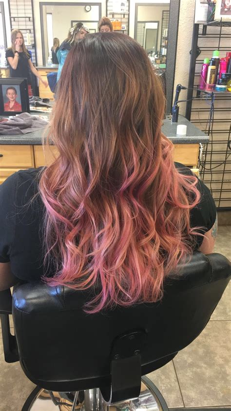 Pink Ombré So In Love Pink Brown Ombre Light Pink Hair With