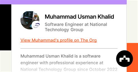 muhammad usman khalid software engineer at national technology group