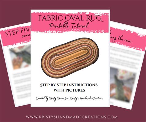 Oval Fabric Rug Printable Tutorial Kristys Handmade Creations