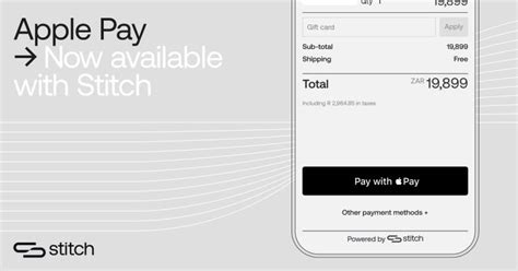 stitch on linkedin apple pay now available with stitch