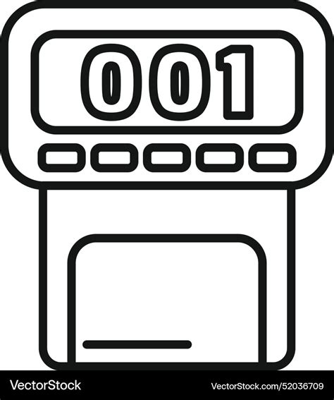Electronic Queue Management System Is Counting Vector Image