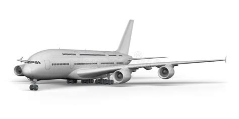 Passenger Plane D Render On A White Background Stock Illustration Illustration Of Render