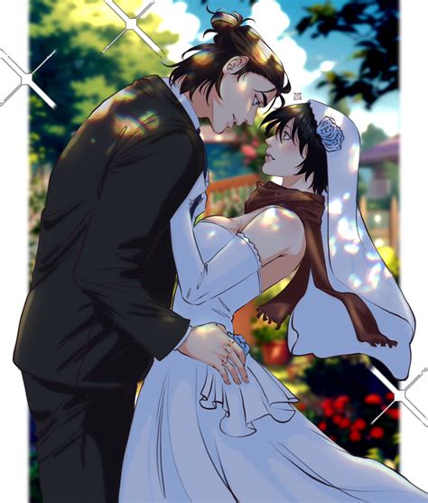 Mikasa Ackerman And Eren Yeager Shingeki No Kyojin Drawn By Anaiessan