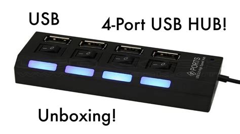4 Port Usb Hub High Speed Unboxing And Demo Youtube