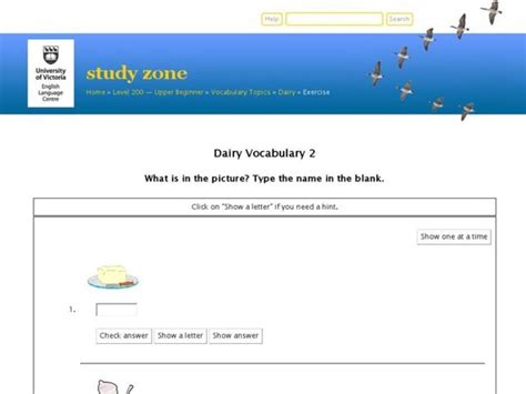 Esl Dairy Vocabulary Interactive For 3rd 4th Grade Lesson Planet