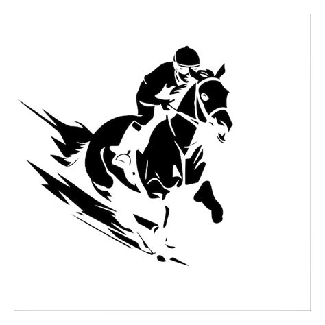 Premium Vector Horse Racing Jockey On Gallop Vector Illustration