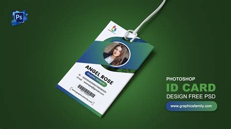 Employee Id Card Template Photo Free Psd File