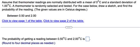 Solved Assume That Thermometer Readings Are Normally