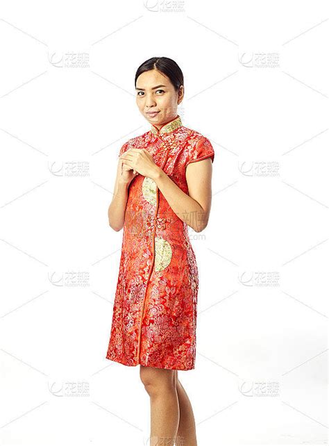 新年快乐亚洲华人女孩祝福画像