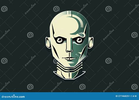 Ai Robot Avatar Futuristic Robot Face Constructor Flat Icon Robot