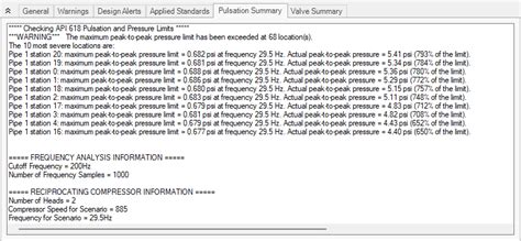The Maximum Peak To Peak Pressure Limit Defined In The API 618 Standard Has Been Exceeded At X