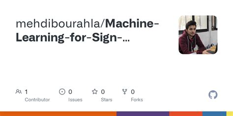 Github Mehdibourahla Machine Learning For Sign Language Recognition
