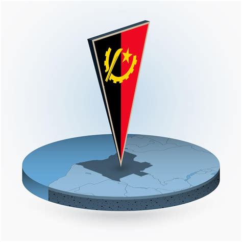 Premium Vector Angola Map In Round Isometric Style With Triangular 3d