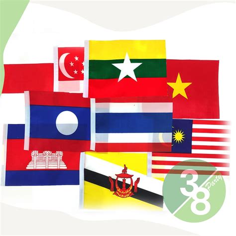 Jual Bendera Kain Mini Negara Asean Asia Tenggara Indonesia Country Flag Shopee Indonesia