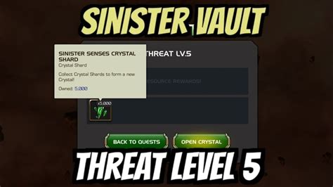 Sinister Vaults Threat Level 5 First Run Marvel Contest Of