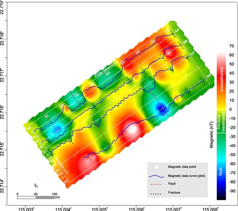 Mapping Of The Total Magnetic Field Anomalies Along Four Geophysical