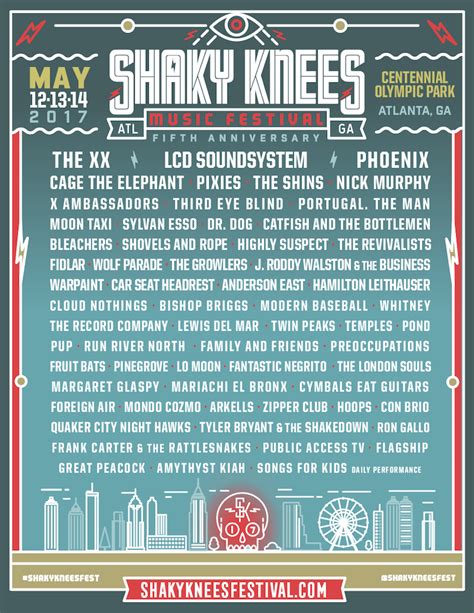 Shaky Knees Music Festival Announces 2017 Lineup Aesthetic Magazine