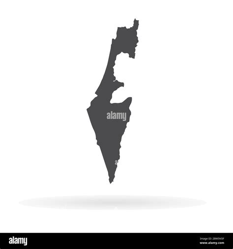 Vector Map Israel Isolated Vector Illustration Black On White Background Eps 10 Illustration