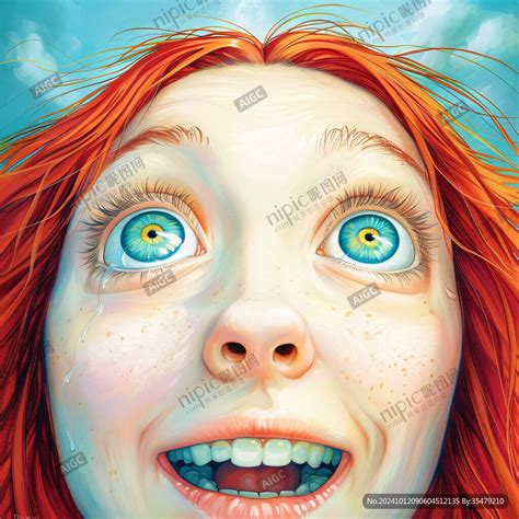 ai创作图写实人物插画 人物情绪插画 夸张风人物插画 人物眼睛表情 雀斑美人详情 数字肖像插画 面部表情画 雀斑美人图片 雀斑美人主图 人物