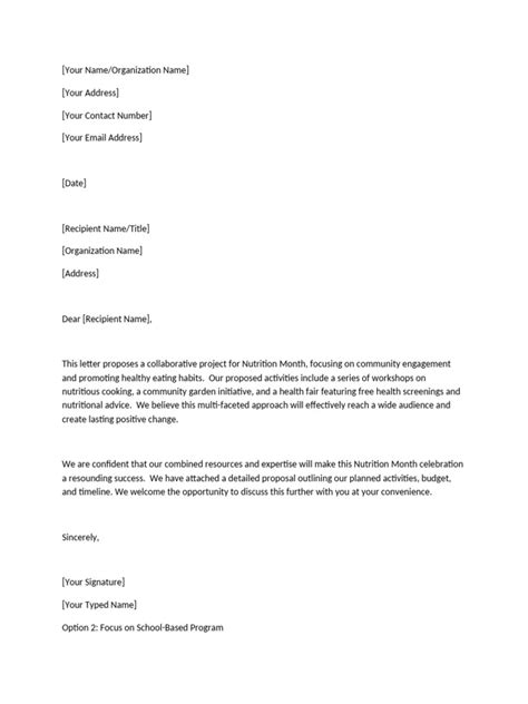 Proposal Nutrition Month Pdf