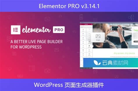 Elementor Pro V3141 Wordpress 页面生成器插件 云典网