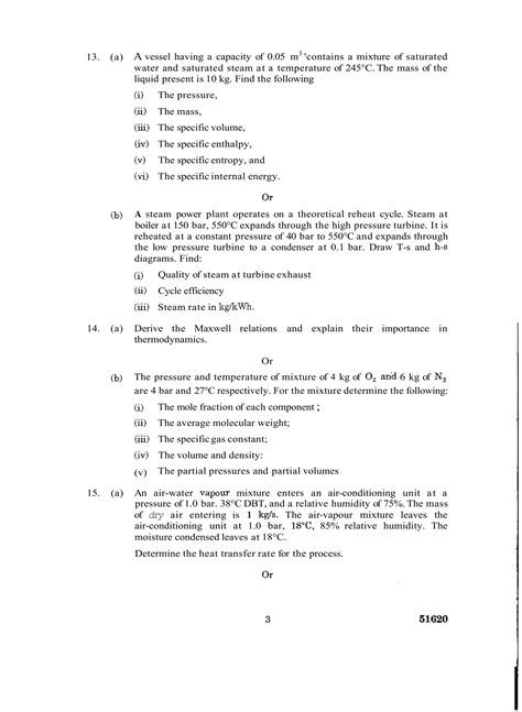 Me6301 Engineering Thermodynamics Anna University Question Paper May