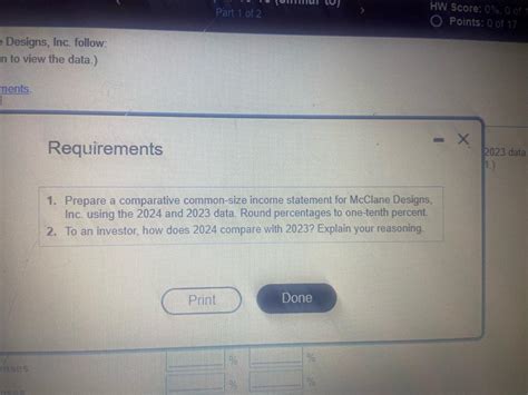 solved data table requirements 1 prepare a comparative