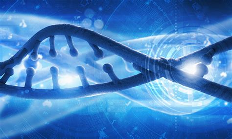 Dna分子数字蓝色dna分子的生物化学