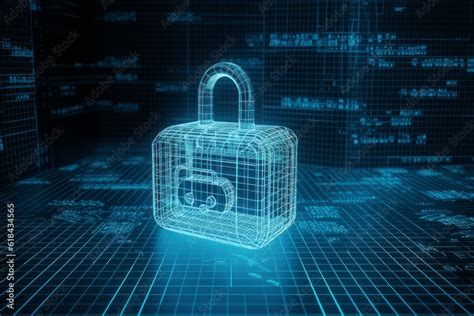 Binary Code Lock Unlocking The Digital Fort CGI Image Of A Padlock Transformed Into A Cryptic