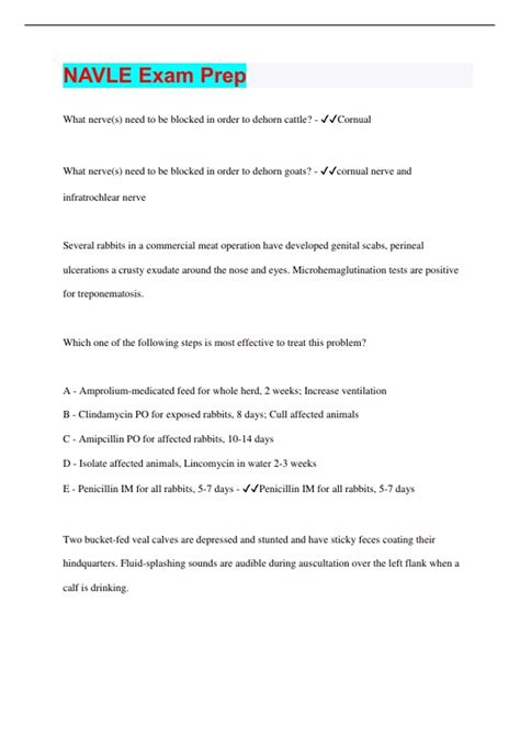 NAVLE Bundled Exam Resources With Complete Solution Expert Verified