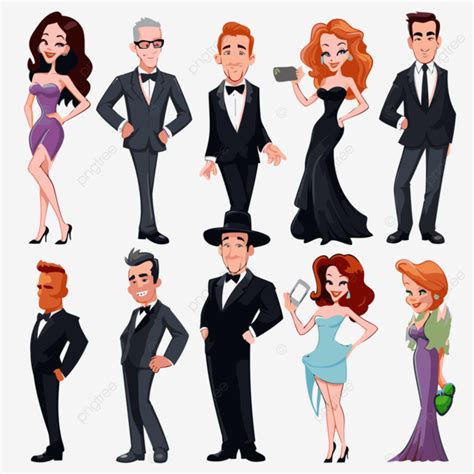 Celebrity Clipart Cartoon Vector Illustration Of Different Types Of